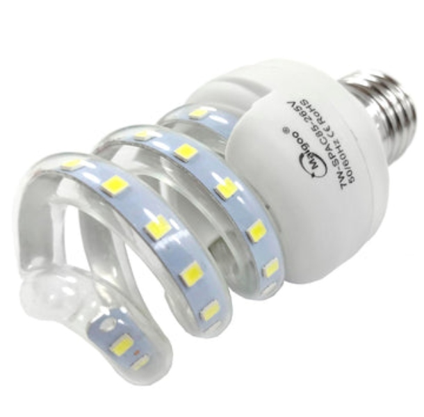 Foco Led Espiral 7 Watts Maigoo Mgls7 Luz Blanca MG01001