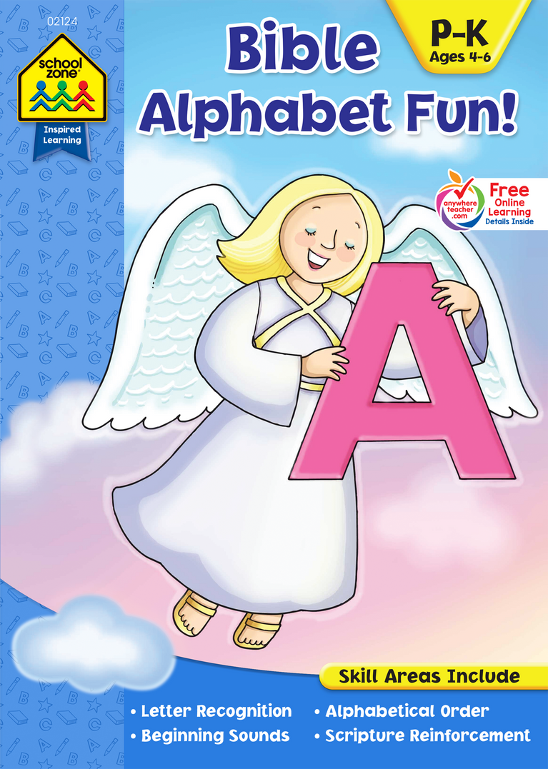 Cuaderno Bible Alphabet Fun! Grades P-K Workbook
