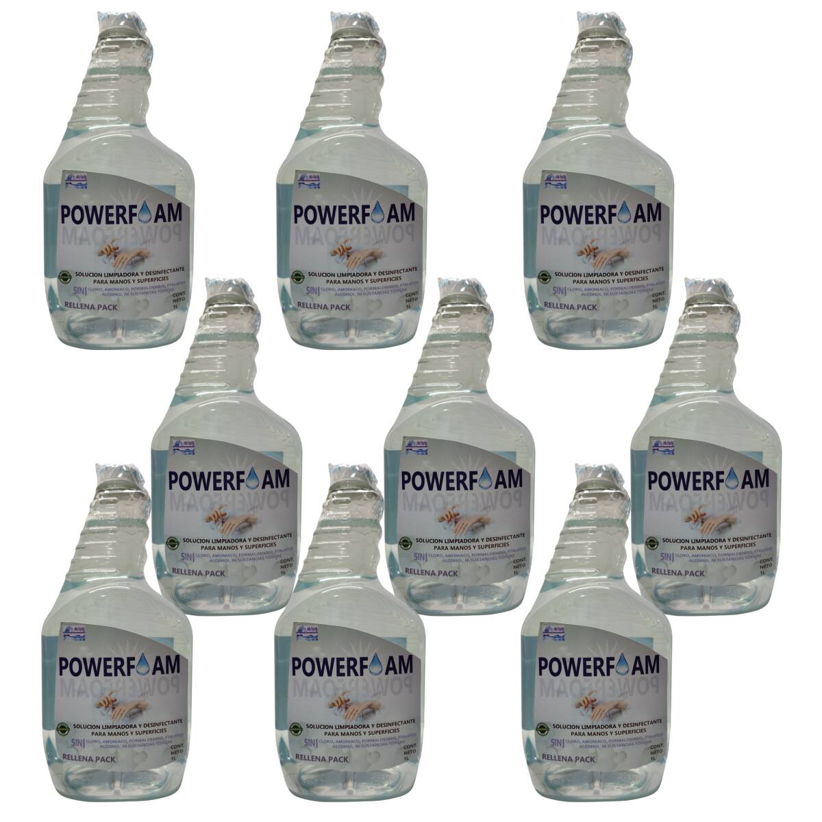 Powerfoam Vida Líquida 9 piezas de 1 Litro Desinfectante Limpiador ...