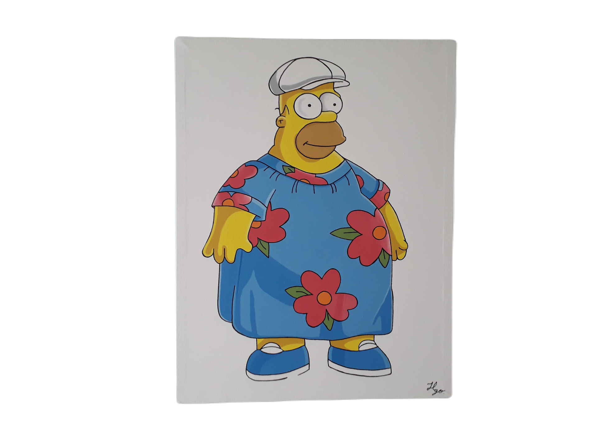 Cuadro decorativo pintado a mano Galería Oneris HOMERO GORDO 100x80