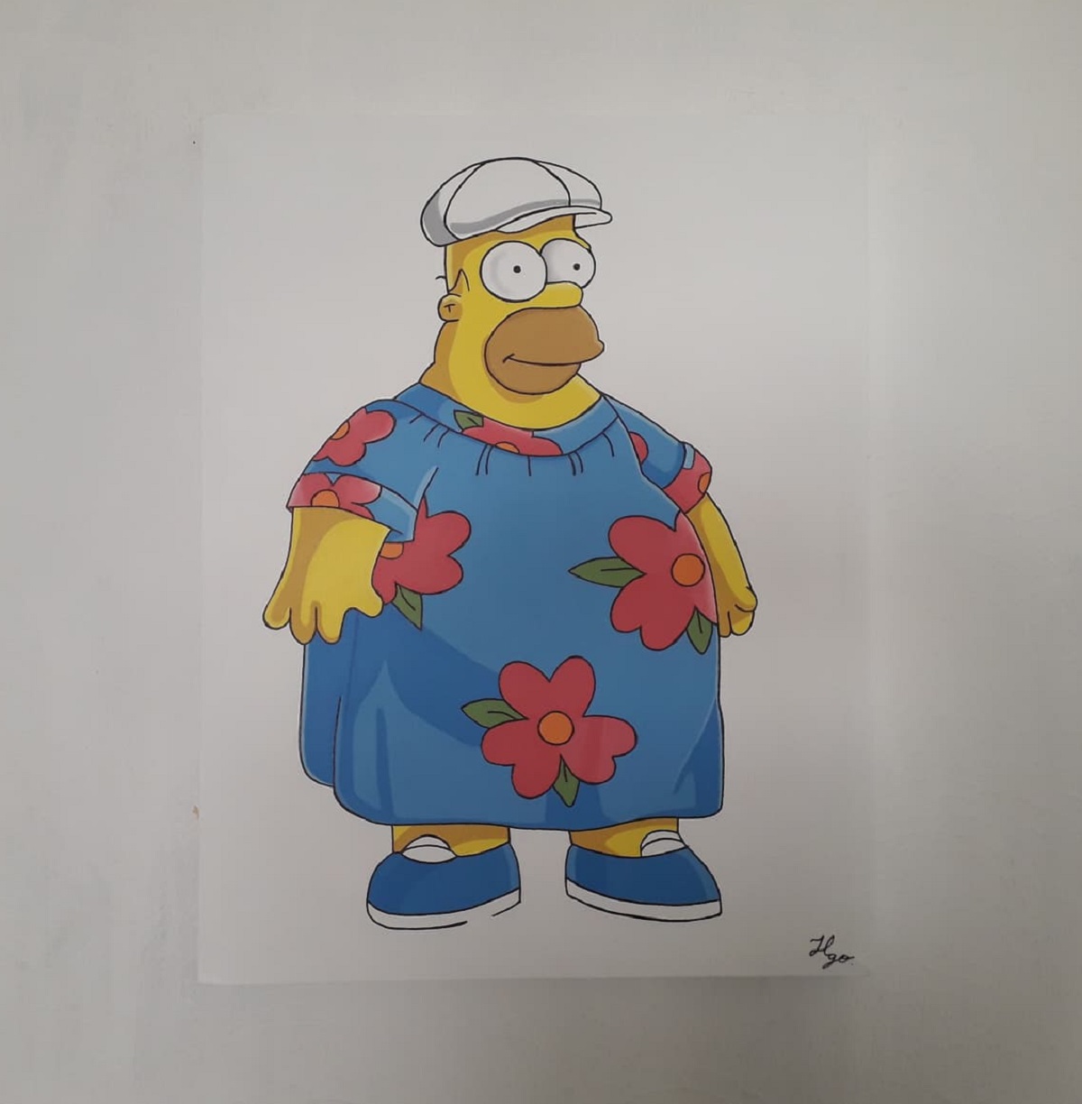 Cuadro decorativo pintado a mano Galería Oneris HOMERO GORDO 100x80