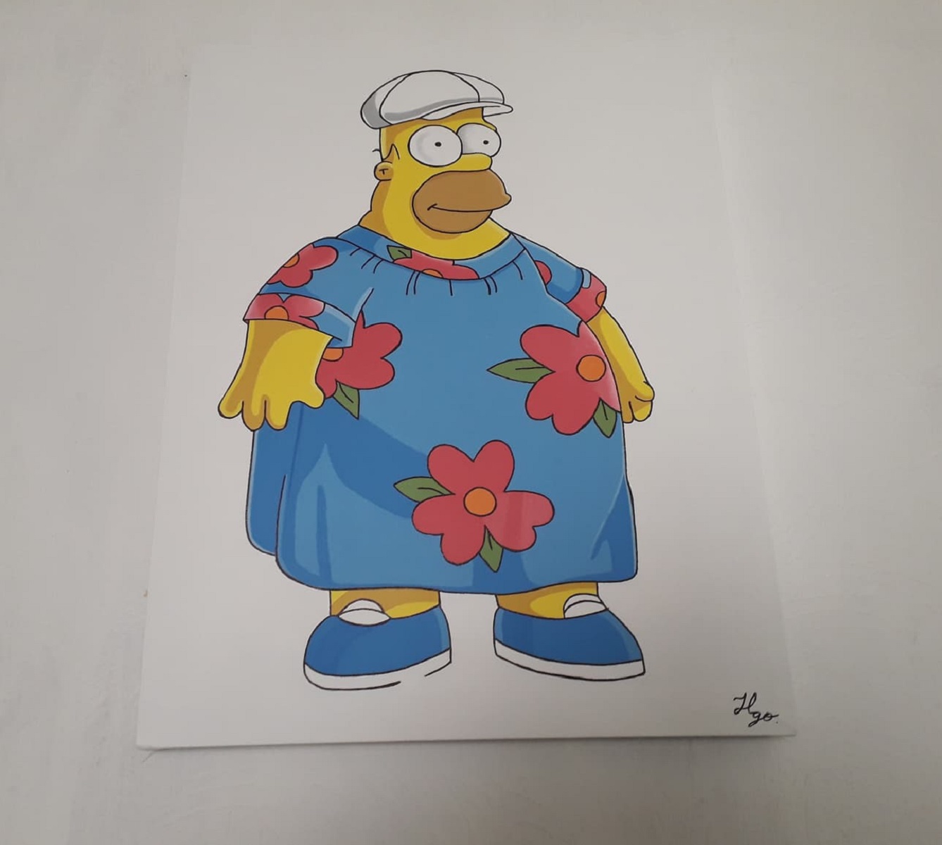 Cuadro decorativo pintado a mano Galería Oneris HOMERO GORDO 100x80
