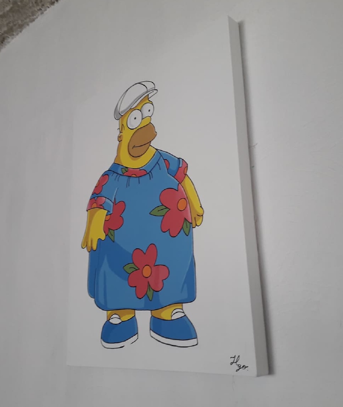 Cuadro decorativo pintado a mano Galería Oneris HOMERO GORDO 100x80