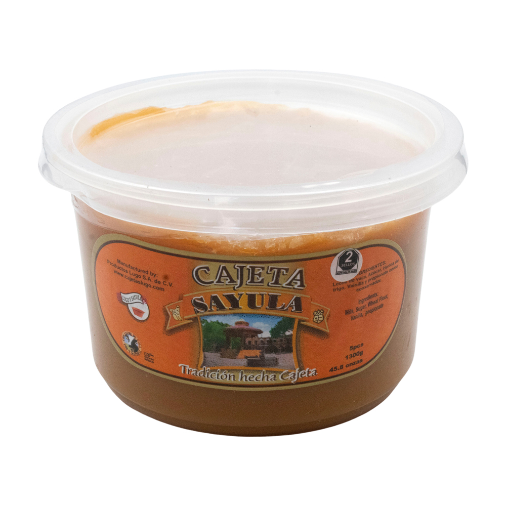 Cajeta Sayula Lugo Bote 1/2lt 650gr 100% Leche De Vaca