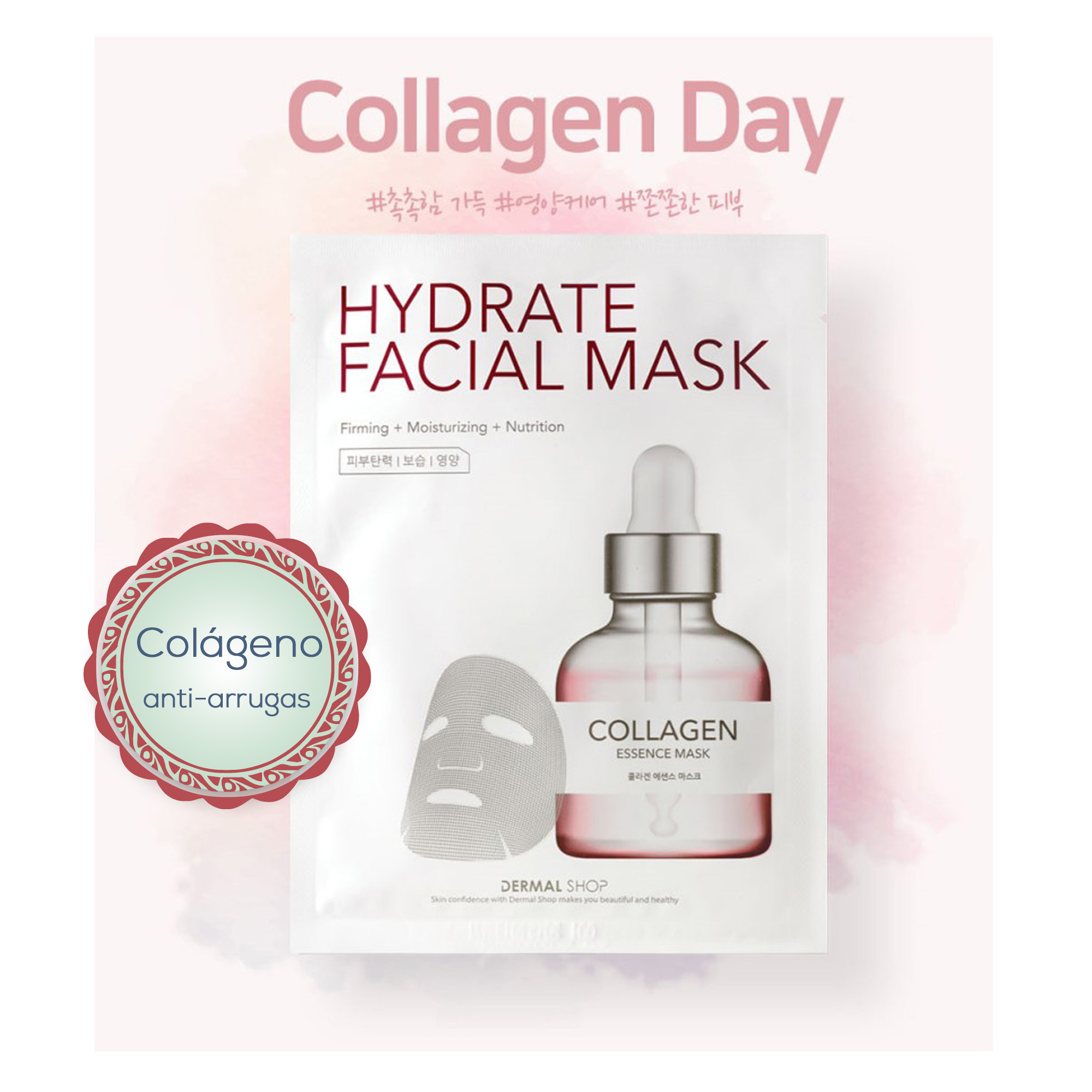 Derma Korea 7 Days Mascarilla Facial Coreana Para Hidratante Y