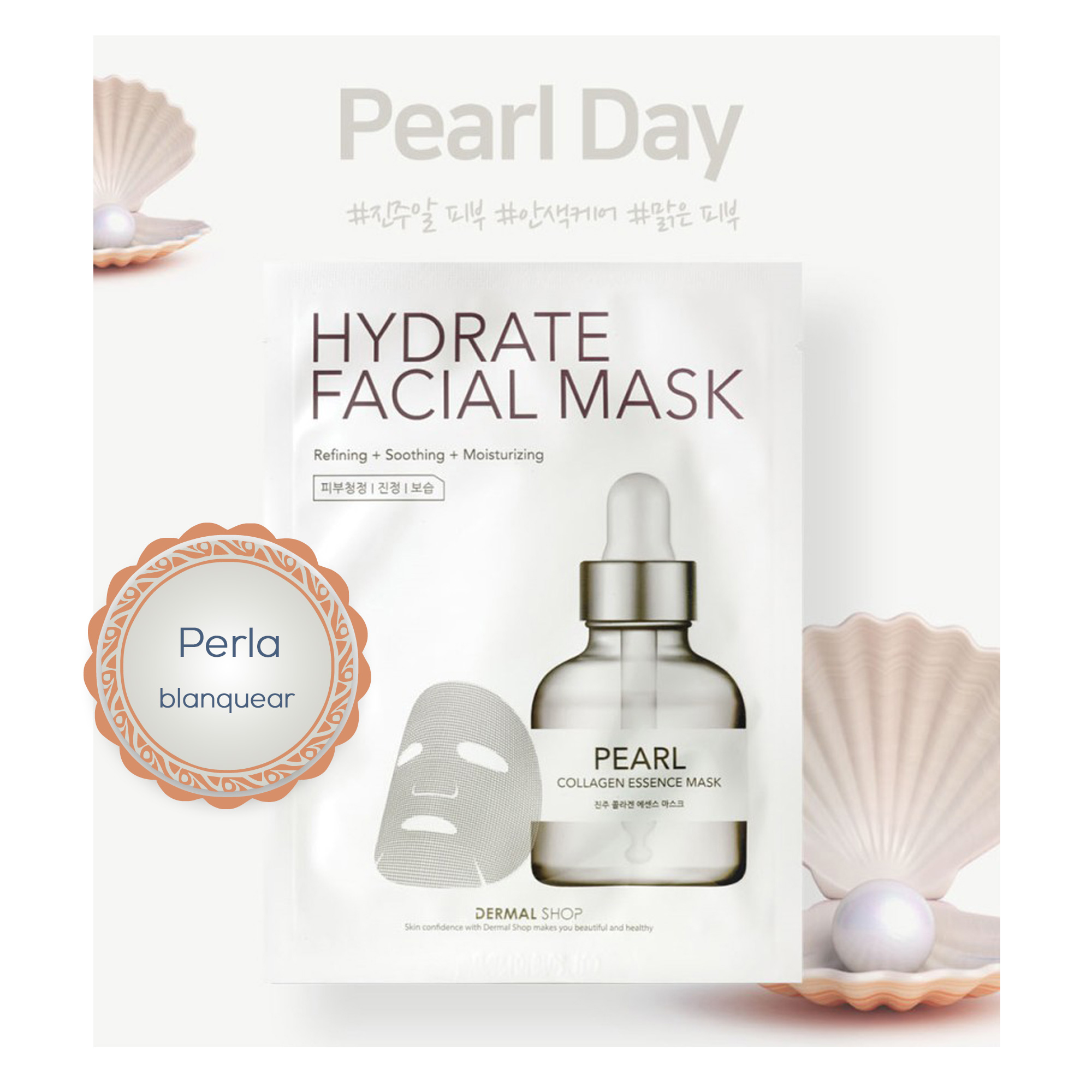 Derma Korea 7 Days Mascarilla Facial Coreana Para Hidratante Y