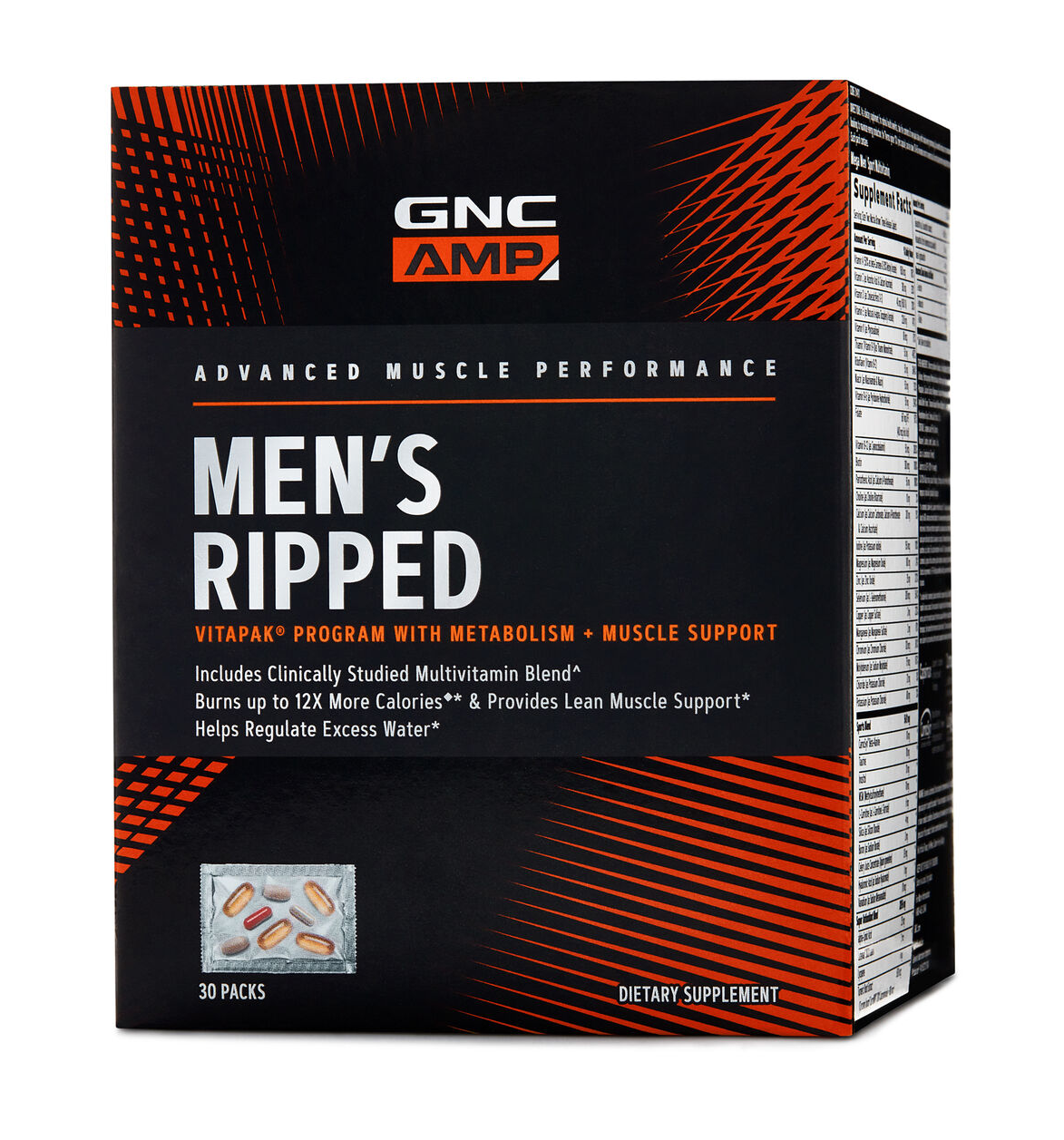 GNC AMP Mens Ripped 30 Vitapak Programa vitaminico para ayuda al ...