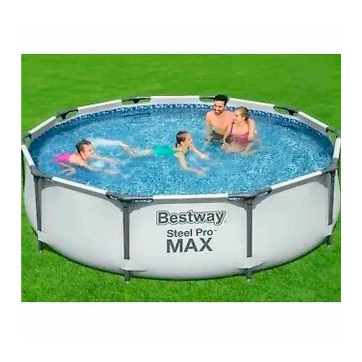 Alberca Rigida Redonda Con Bomba y Filtro Steel Pro Max Gris 3.05X76cm ...