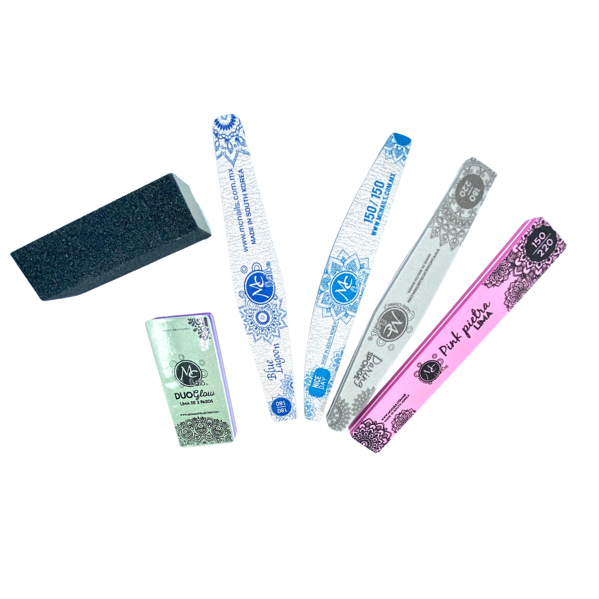 Kit Limas Premium, 6 Limas Uñas Acrílicas Naturales Mc Nails Kit Limas Premium, 6 Limas Uñas Acrílicas Naturales Mc Nails