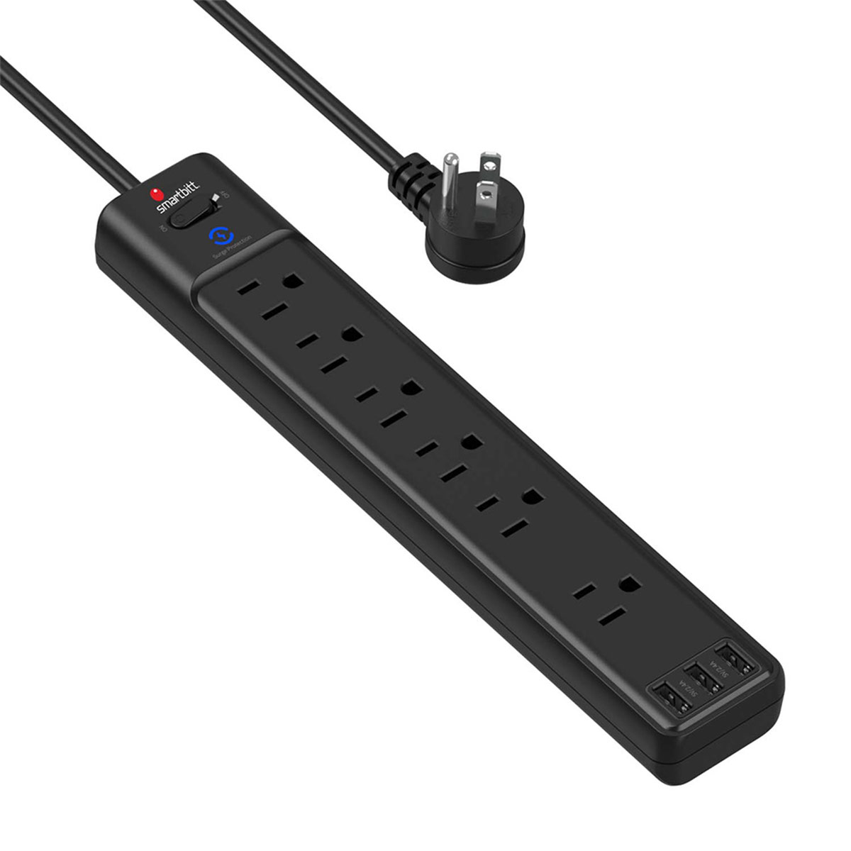 Smartbitt Supresor de picos 12 tomas y 5 puertos USB