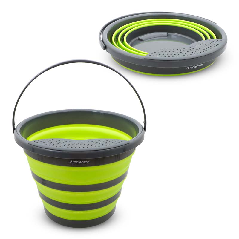 Cubeta Plegable de Silicón Resistente con Coladera Extraíble (10 L ...