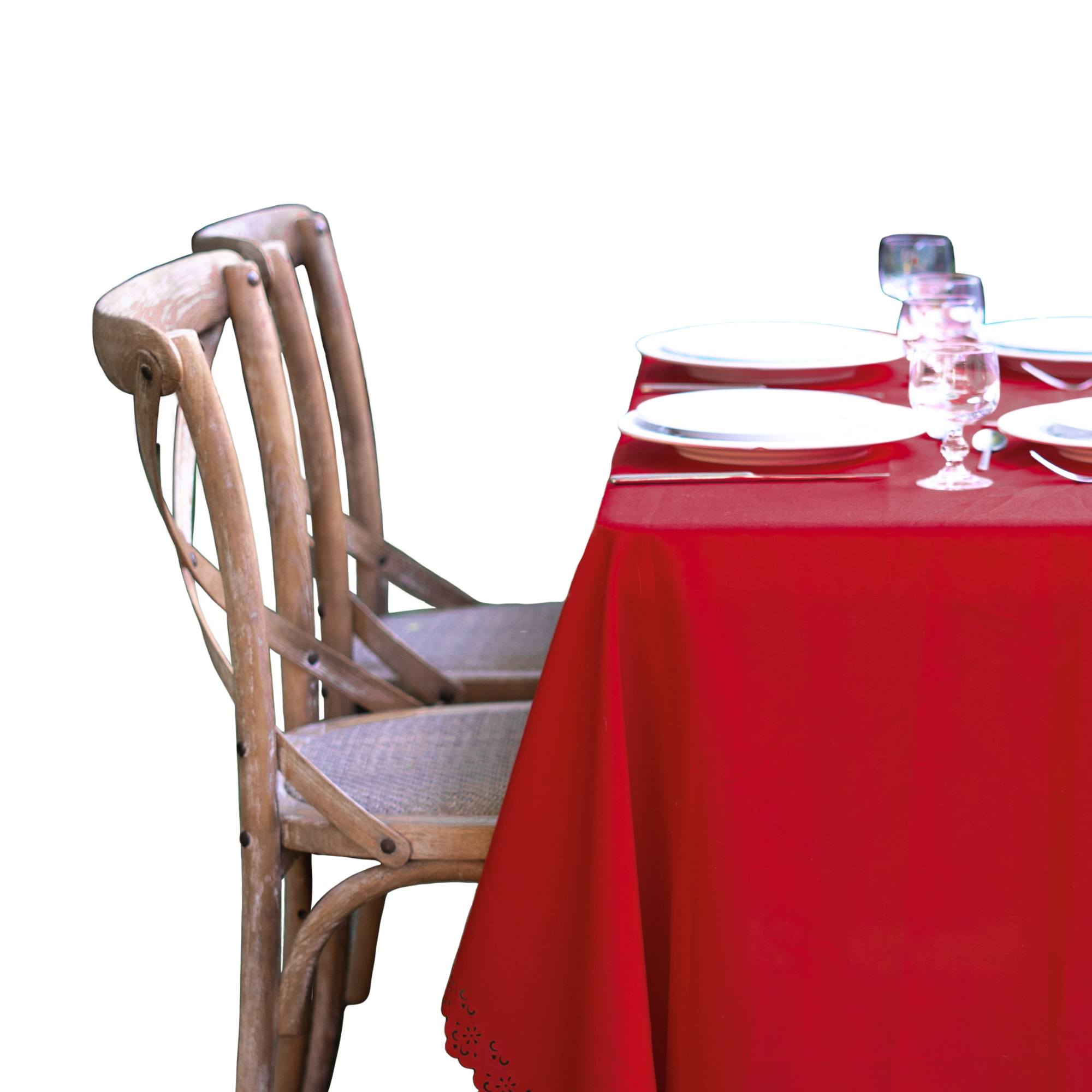 Mantel Rectangular para Mesa Troquelado En El Borde, Medidas 2.50 x 1. ...