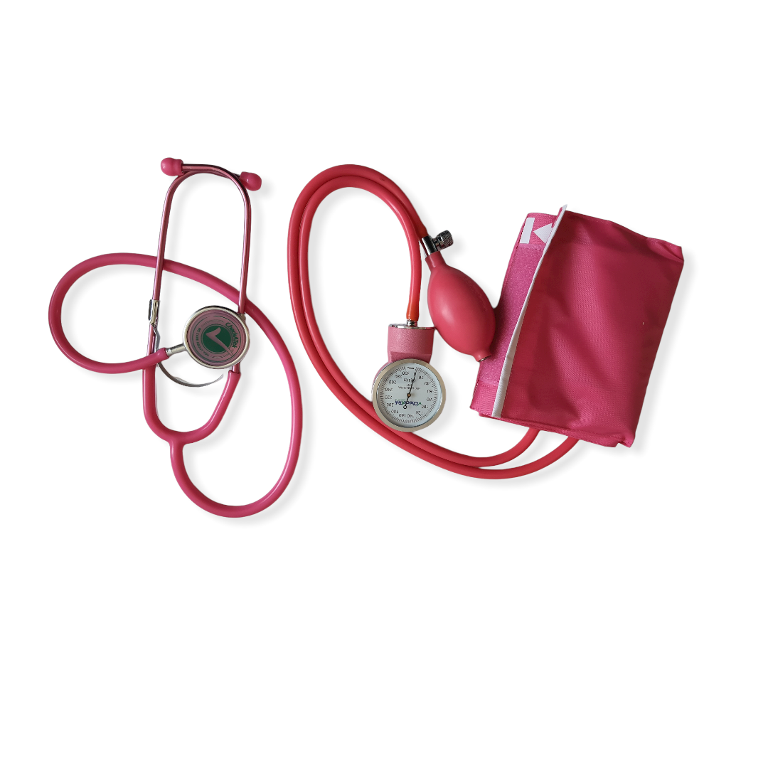 Kit baumanómetro aneroide con estetoscopio campana doble adulto, B1-6D