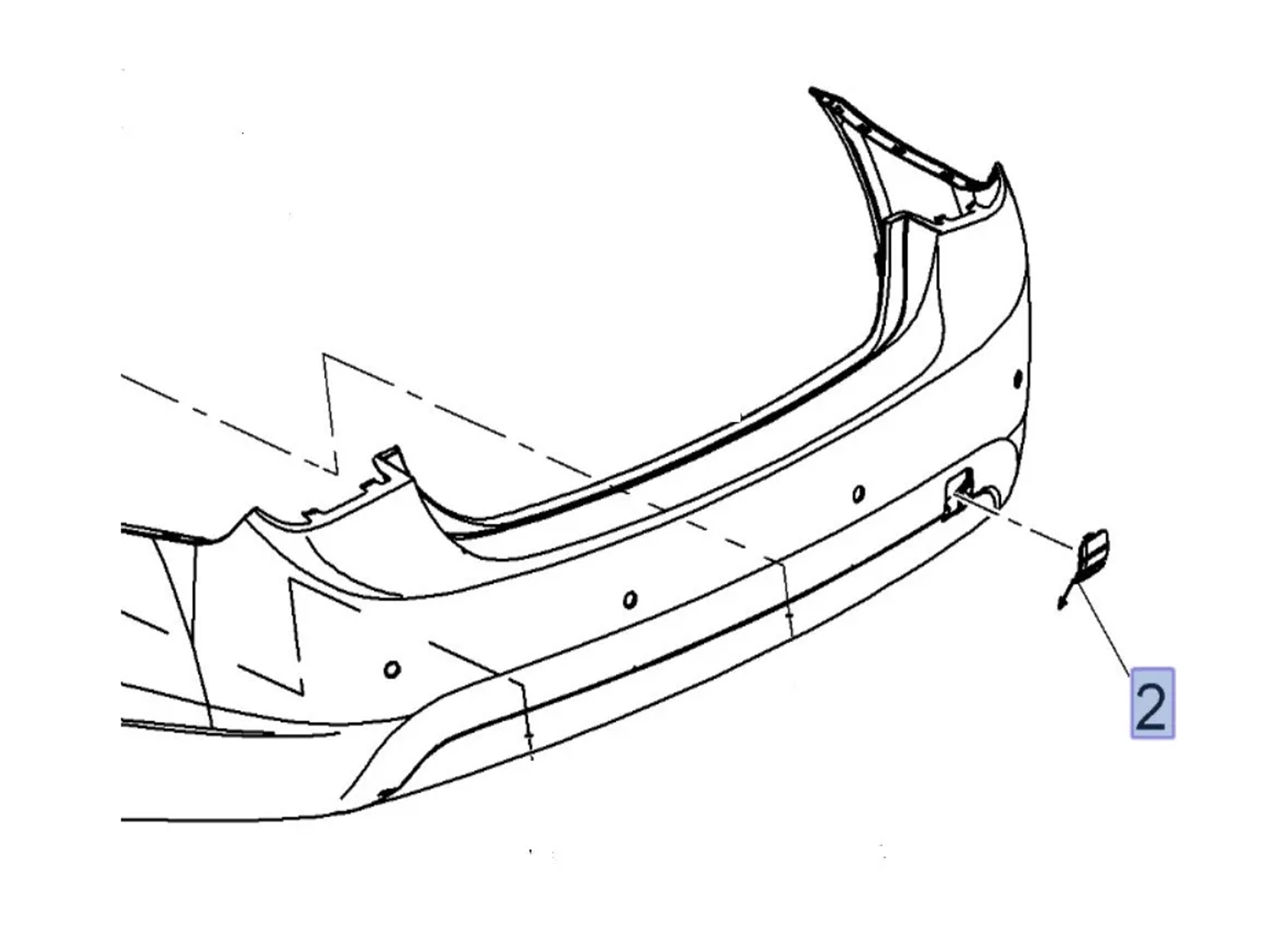 Tapa De Fascia Trasera (para Pintar) GM Parts para Cruze 2010-2015