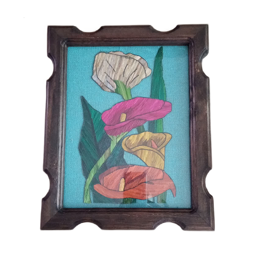 Artesanía con popotillo Alcatraz en popotillo