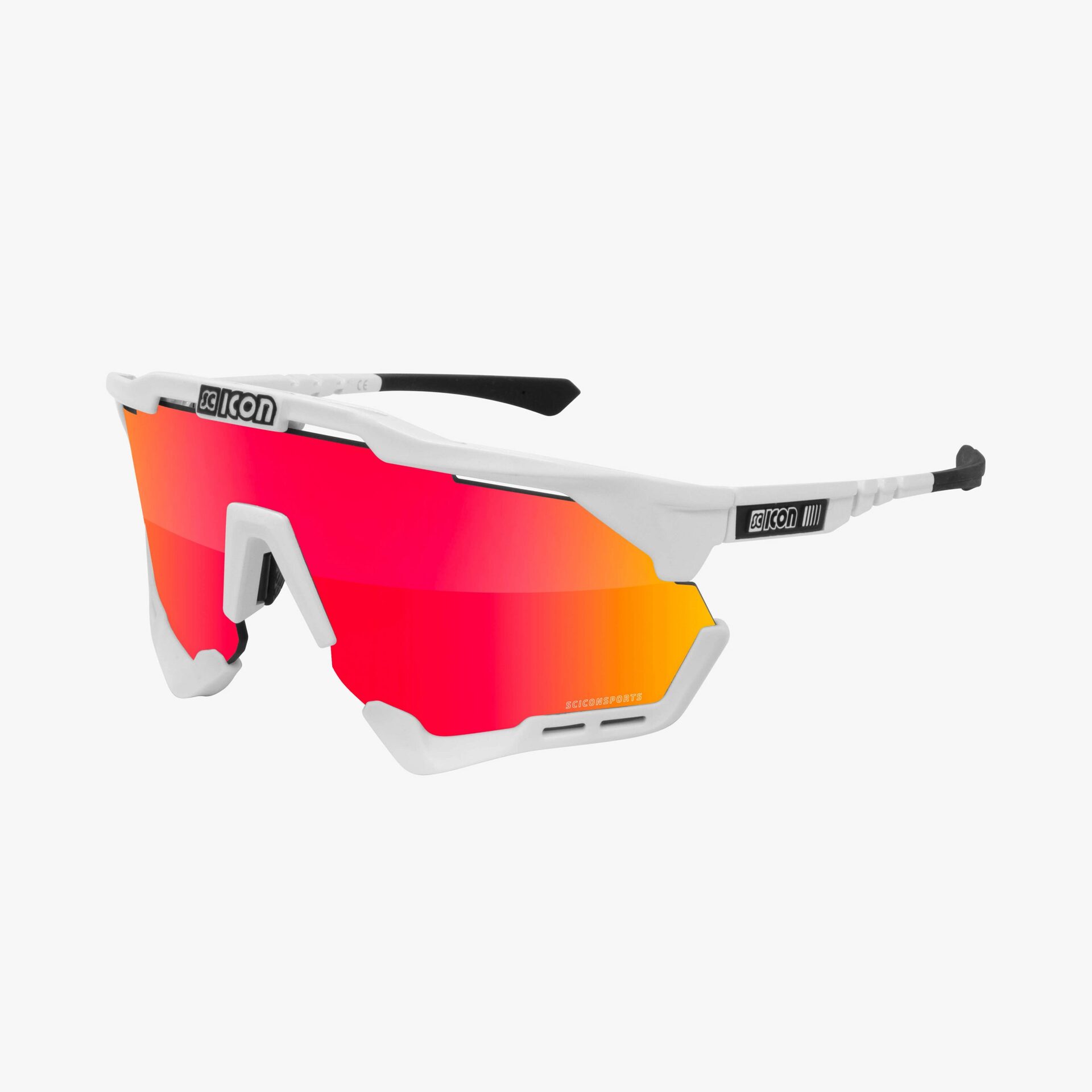 Lentes Scicon Aeroshade Xl Gafa Deportiva Ciclismo Blanco / Lente Rojo ...