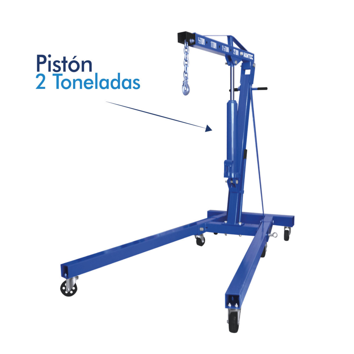 Pluma hidráulica plegable 2 toneladas
