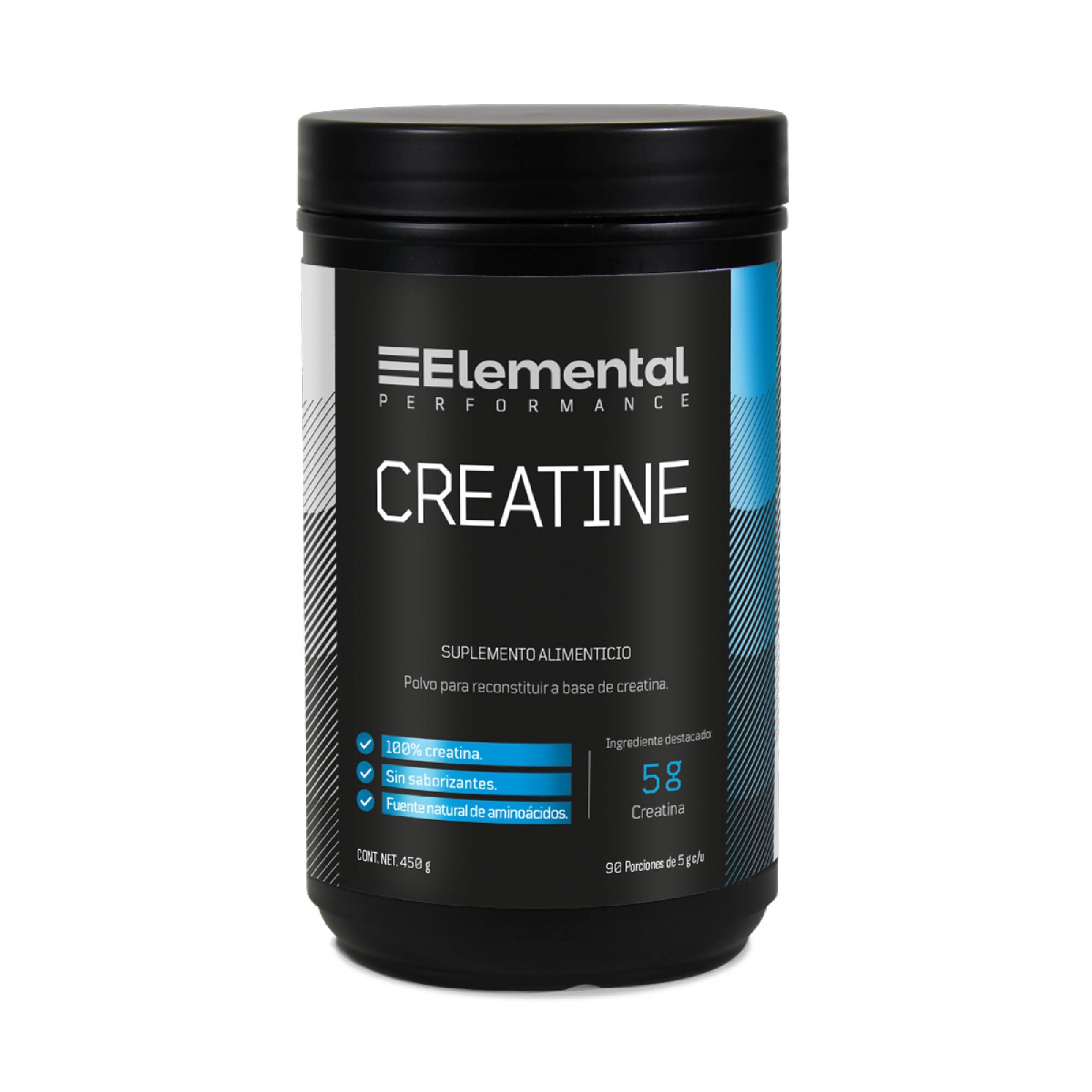 CREATINE | 90 porciones de 5g | 450g | 100% creatina | Sin saborizantes ...