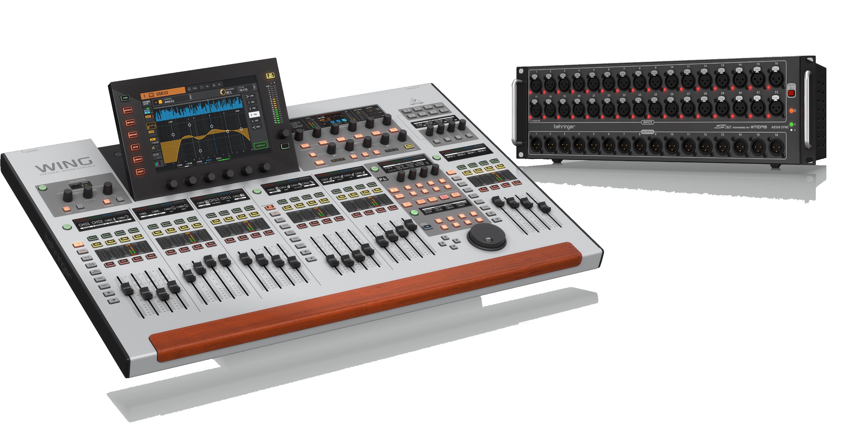 Mezcladora Digital Behringer Wing Mas Snake 32 Canales S32