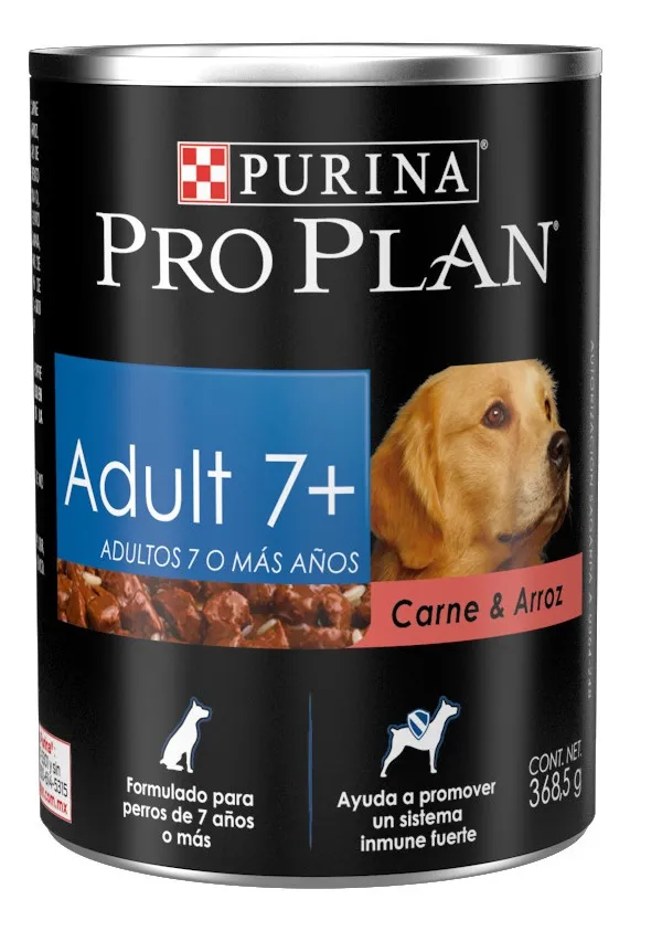 Pro Plan Lata Adulto 7+ Res y Arroz 368 grs