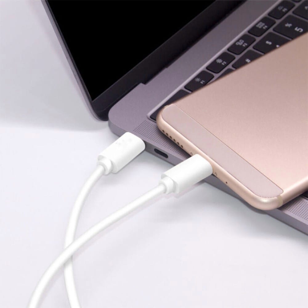 Cable USB C a USB C Carga Rapida Y Datos 2M Ele-Gate WI135 Color Blanco