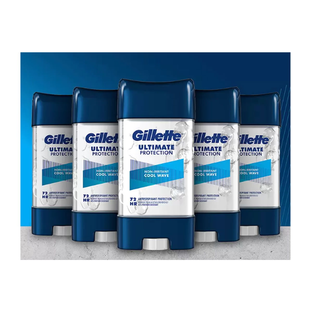 Antitranspirante Ultimate Protection Gillette 5 pzas de 82 g c/u