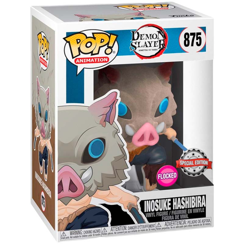 Funko Pop Inosuke Hashibira #875 Flocked Demon Slayer Anime