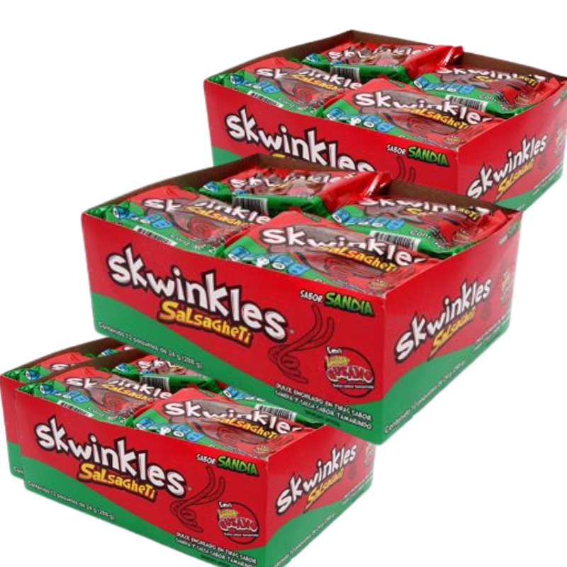Paquete 4 Skwinkles Salsa Sandia 12 piezas c/u