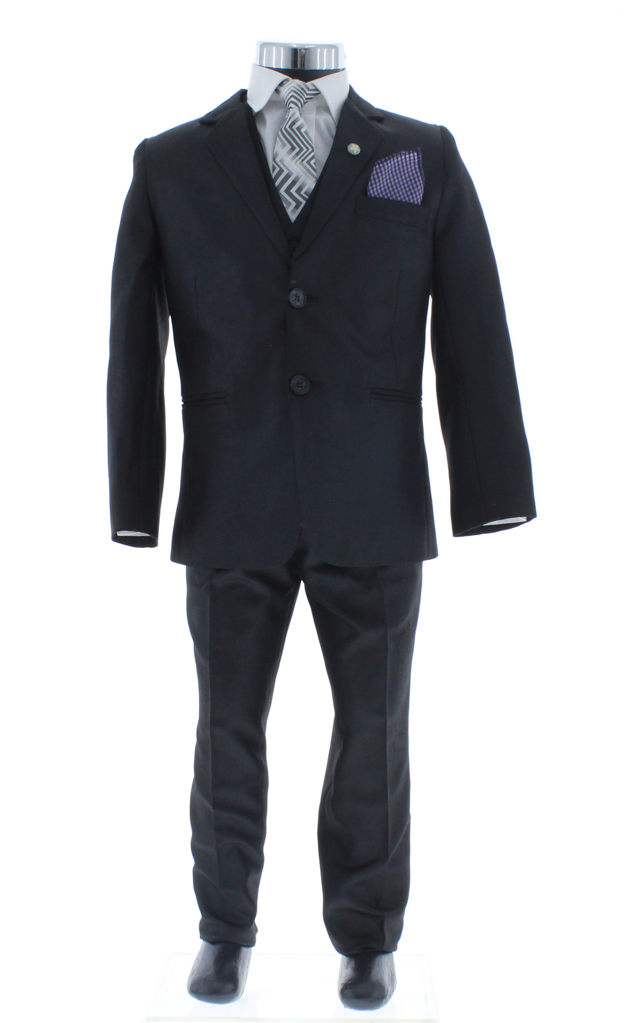 Traje de Vestir Niño Tres Piezas Color Negro 2920 2 a 16 Años