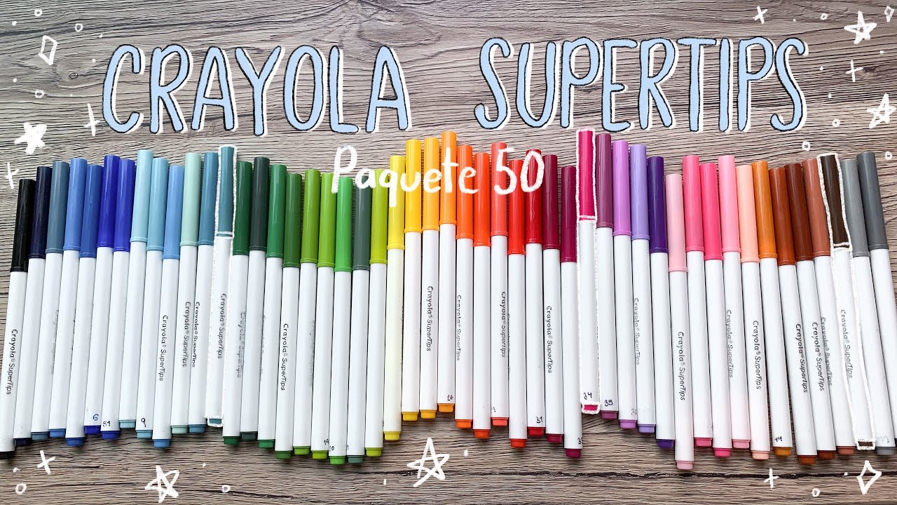 Crayola Marcadores Super Tips 50 Lavabales
