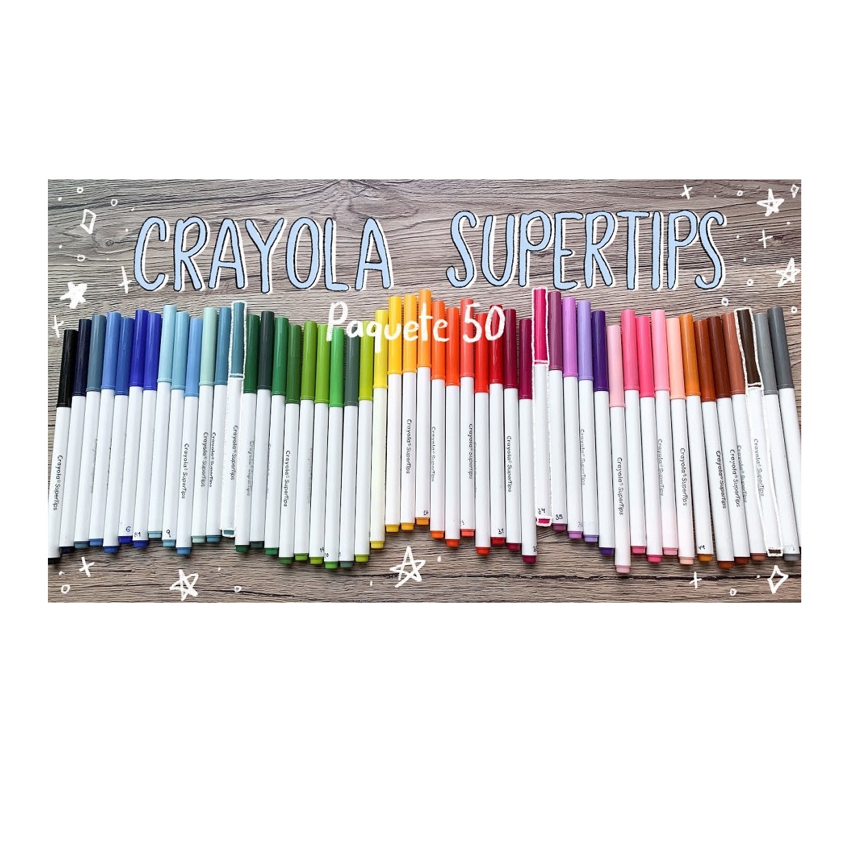 Crayola Marcadores Super Tips 50 Lavabales