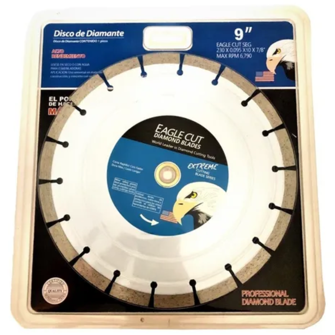 Disco De Diamante Corte Segmentado 9 X 7/8 Eagle Cut