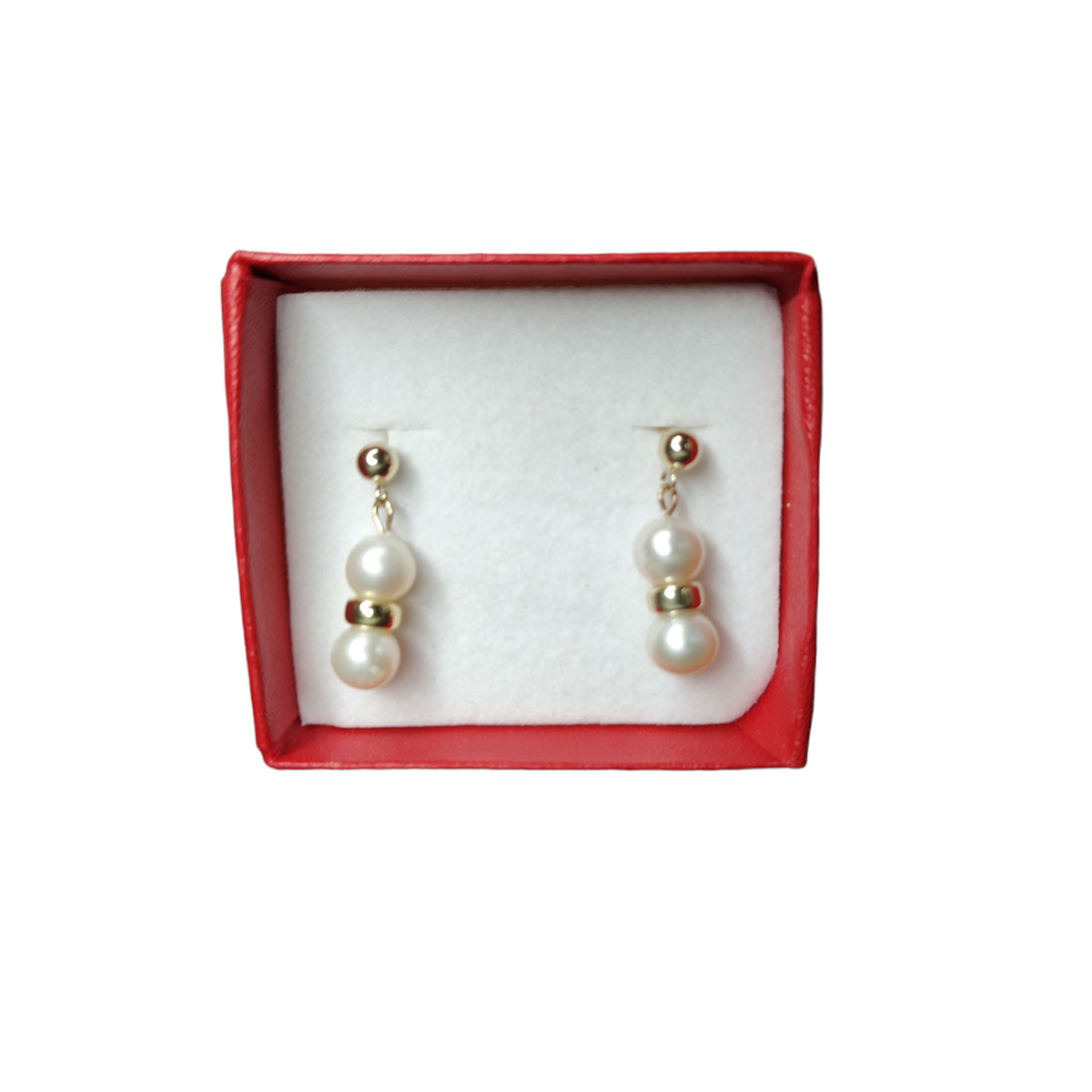 Aretes Perla Potato Con Donas 1x1 Elaborado en Oro De 14 K