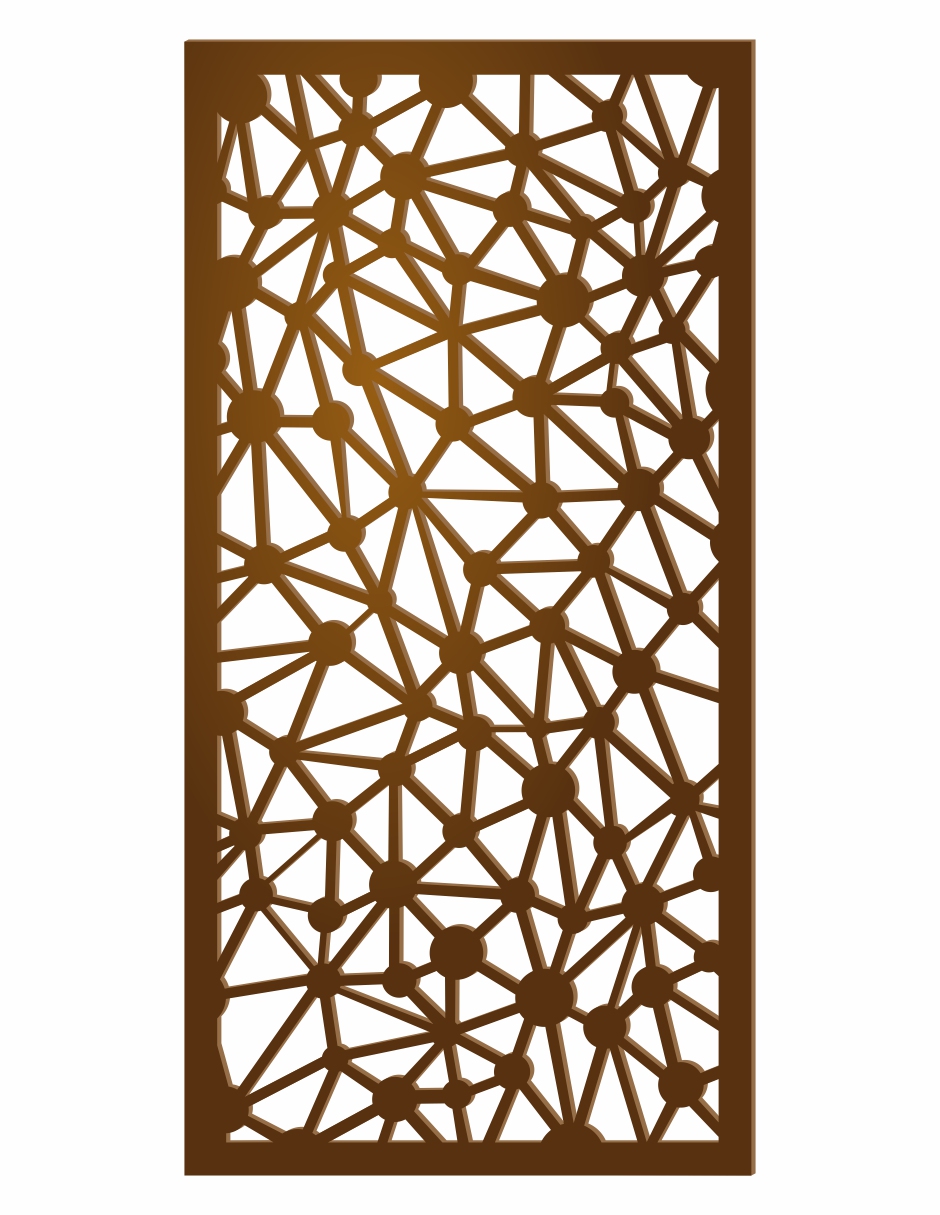 Panel Decorativo Celosia 2.40m X 1.20m Mdf 6mm CAFE