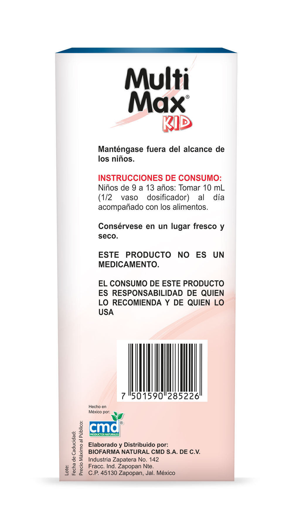 Multimax Kid, 240 ml, Jarabe Sabor Sandía, L-Lisina, Inositol, Calcio ...
