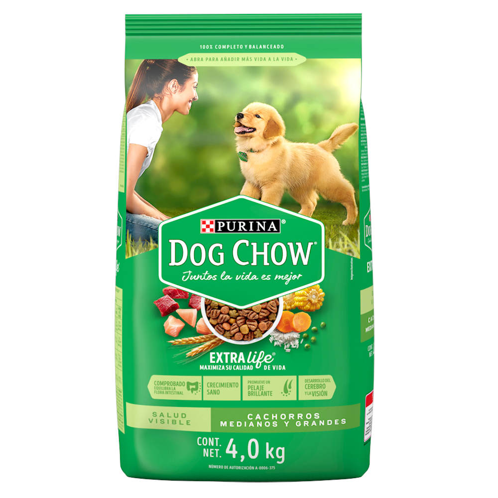 Dog Chow Alimento seco cachorros medianos y grandes, bulto de 4kg