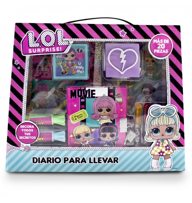 Diario secreto de Lol Surprise con candado para niñas libreta para dibujar