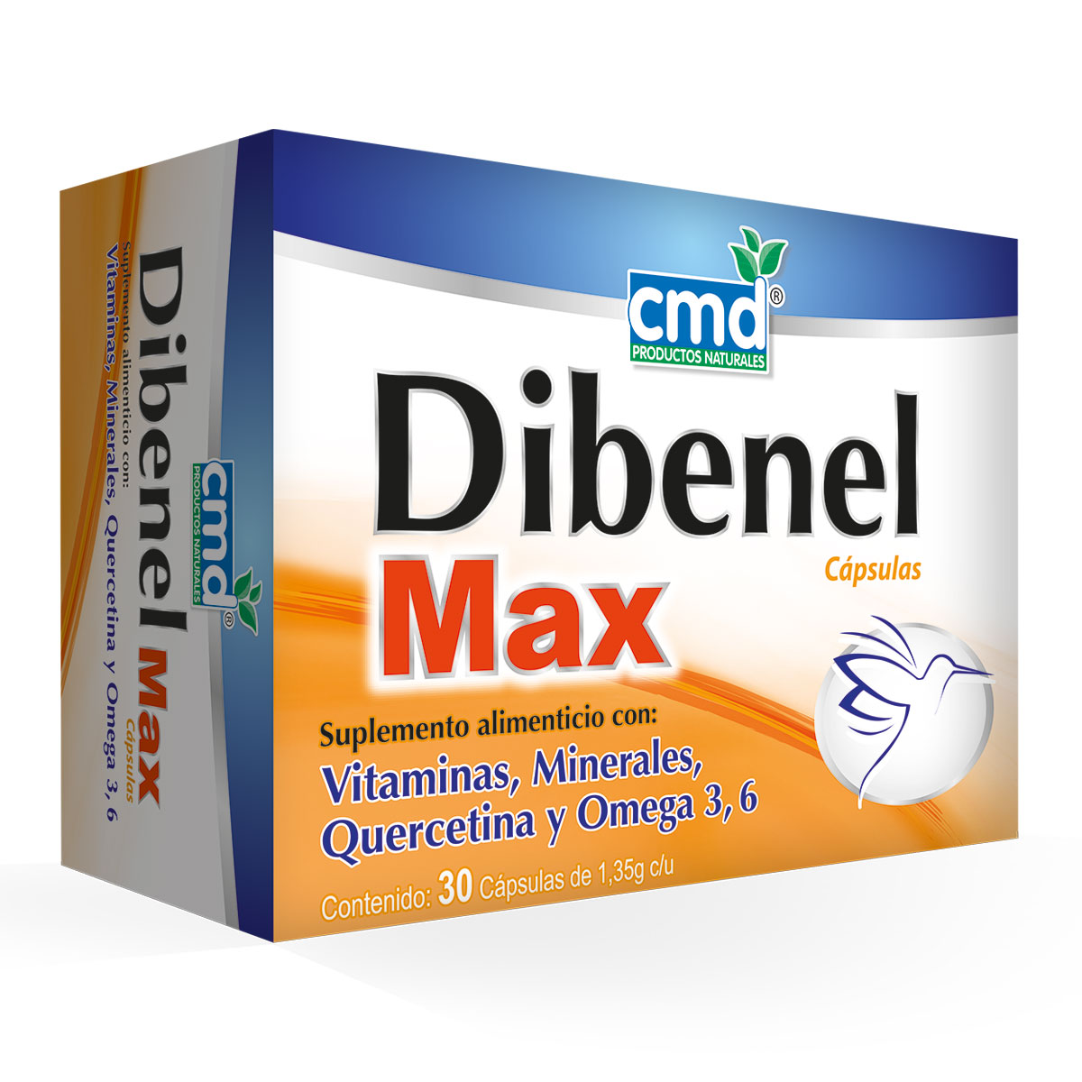 Dibenel Max, 30 Capsulas, 1.35 g c/u, Quercitina, Omega 3, 6, Minerales