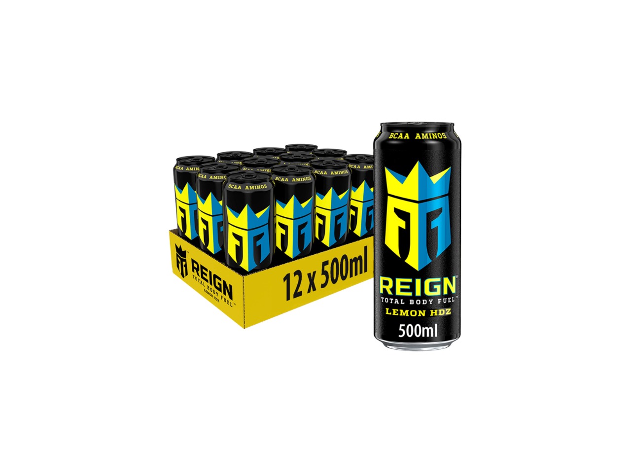REIGN Energy Drink Zero Sugar Lemon HDZ 12 Pack