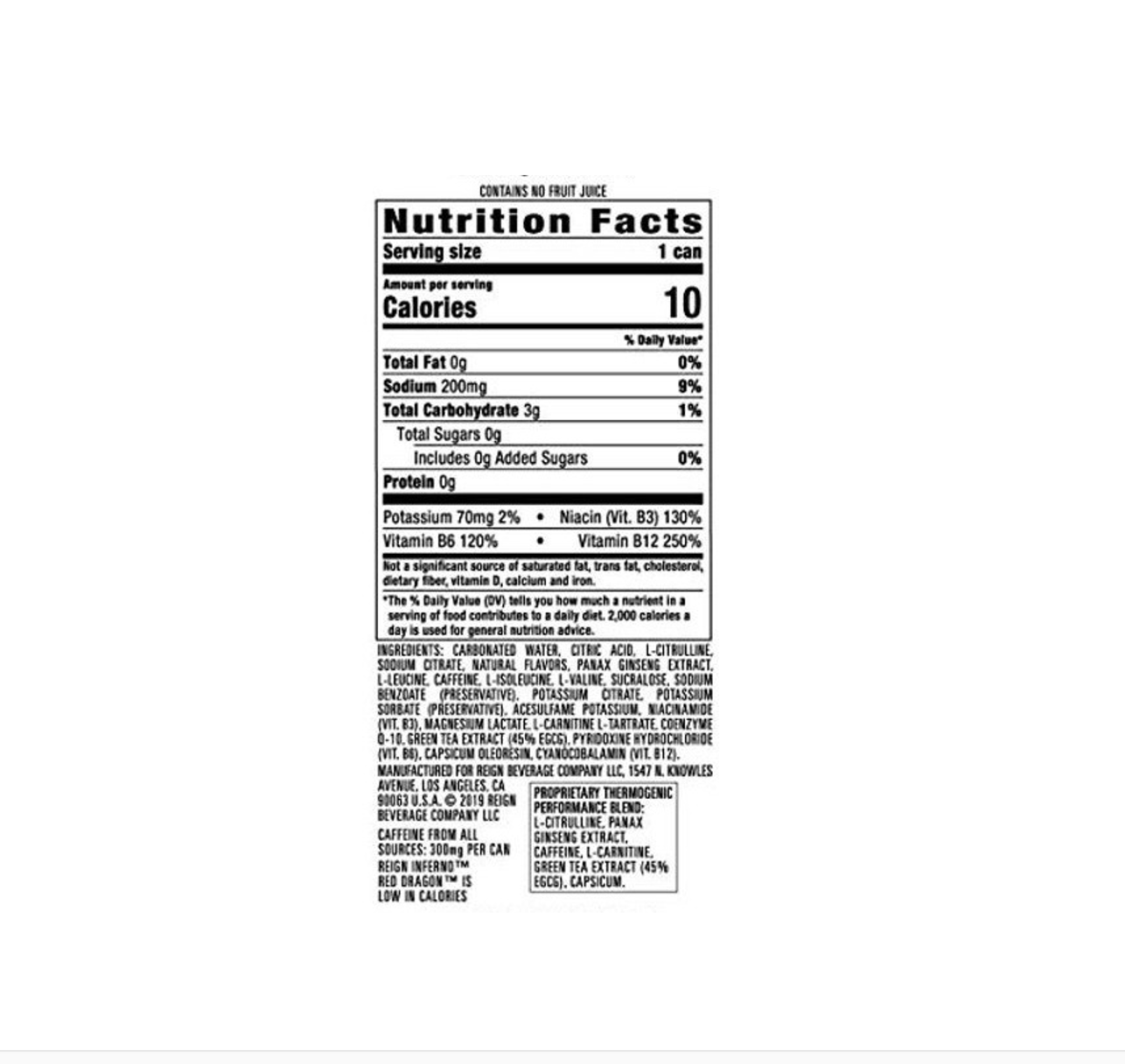 REIGN Energy Drink Zero Sugar Lilikoi Lychee 12 Pack