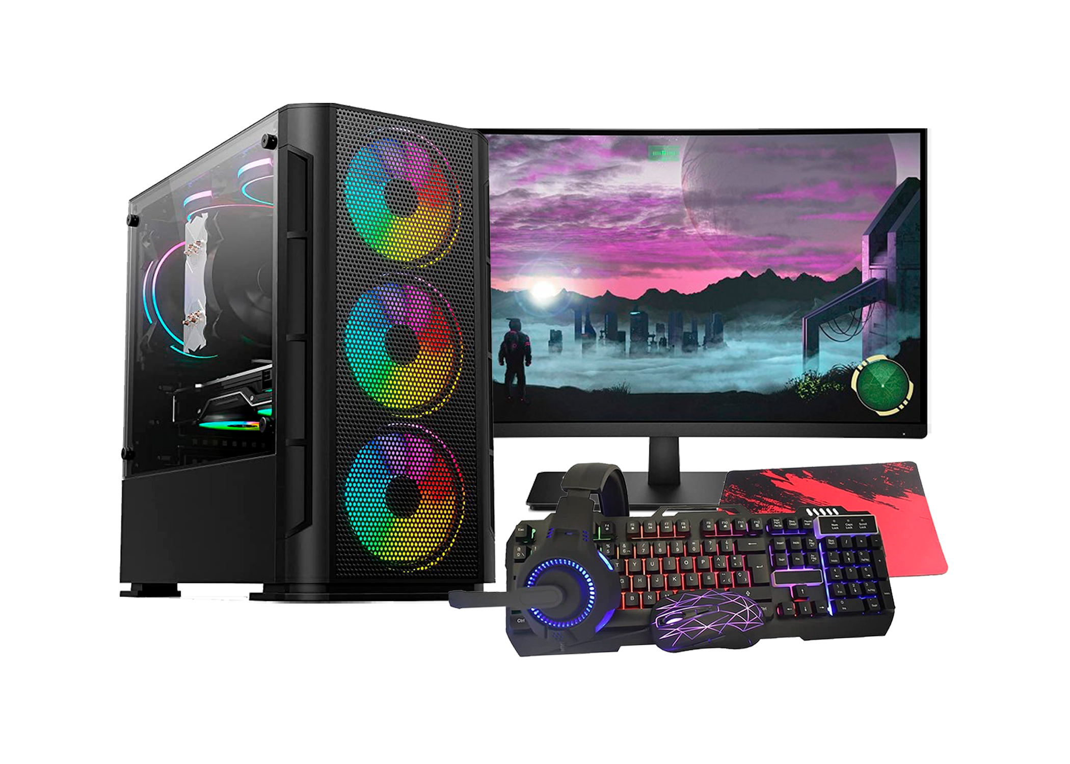 Pc Gamer Core I5 32gb 2tb +240gb Ssd Wifi Gtx1650 Led27