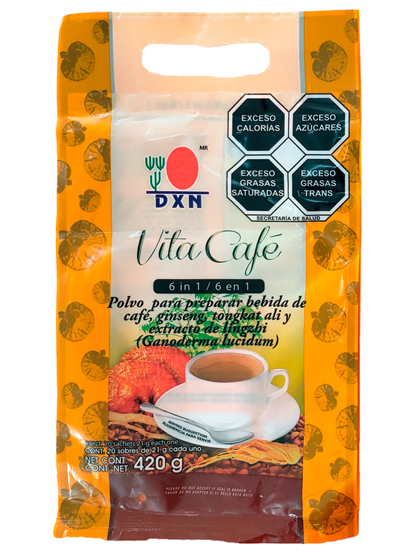 Cafe Instantaneo DXN Vita Cafe, 20 Sobres de 21g