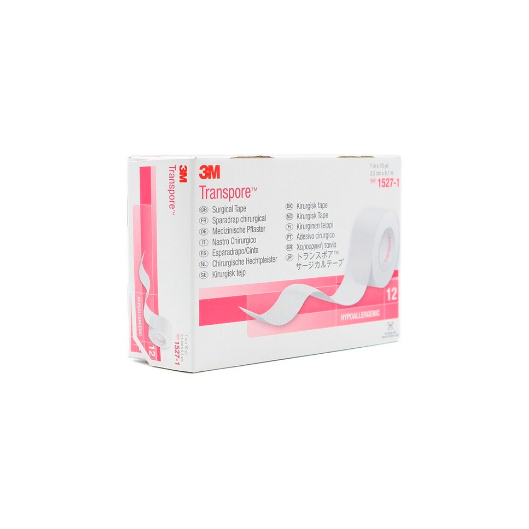 Cinta Transpore 1 Pulgada C/12 Pzas