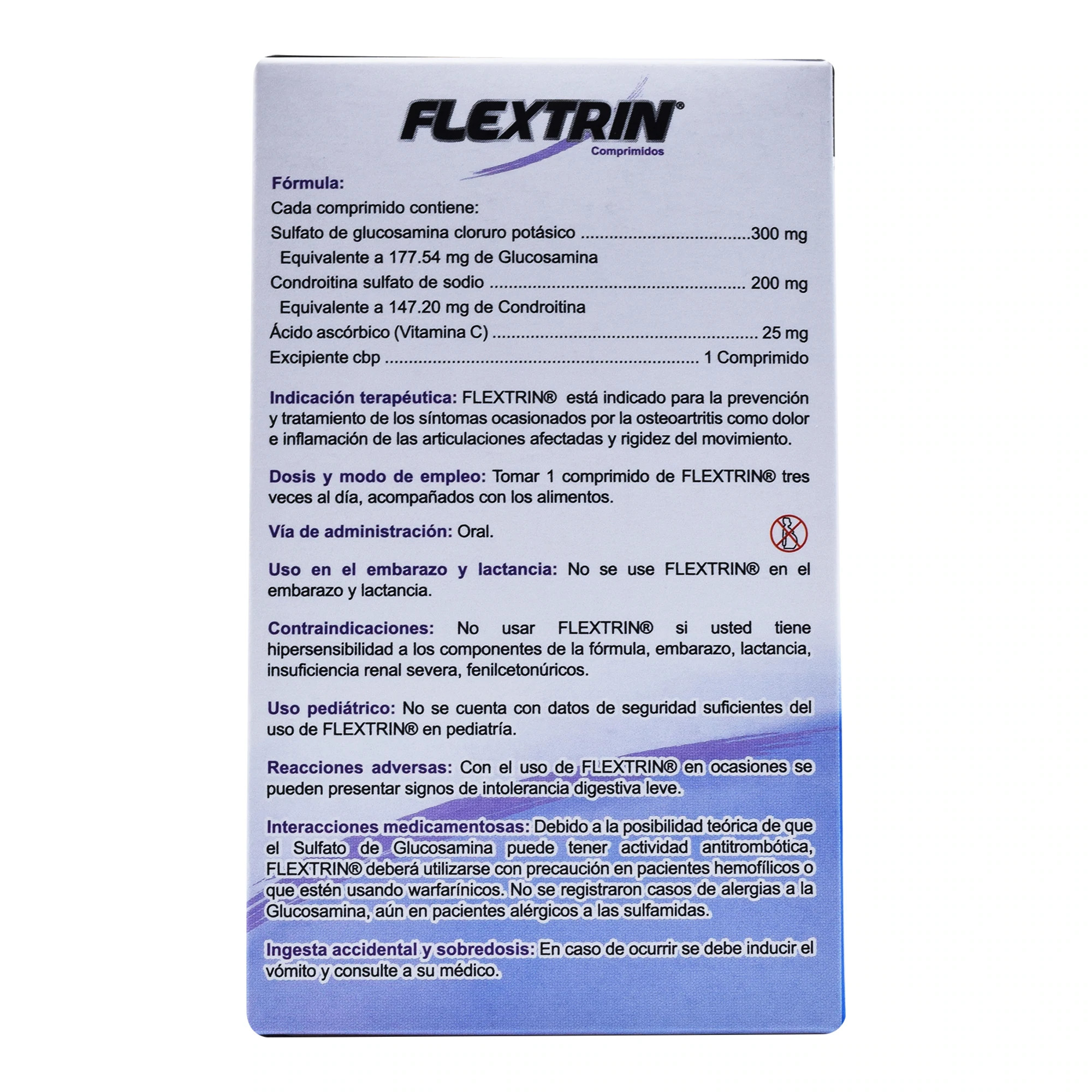 Flextrin 30 comprimidos, Glucosamina, Condroitina, Acido Ascorbico