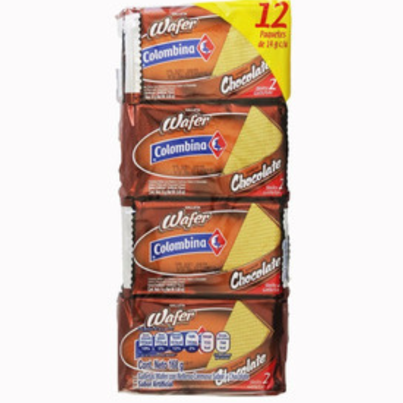 Galleta Wafer Colombina Chocolate 12 Piezas