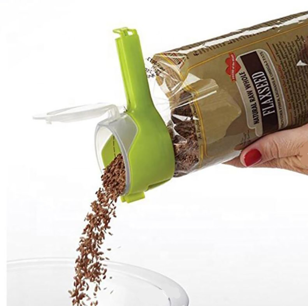 Set de 4 Clips para Bolsas de Alimentos con Tapa Abre Fácil, Pinzas ...