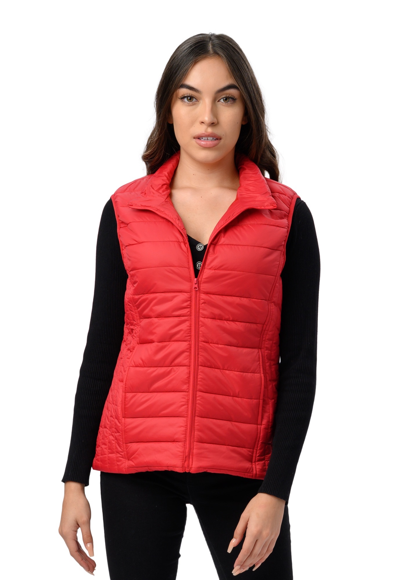 Chaleco Capitonado Ligera De Mujer Color Rojo - Refinery Republic