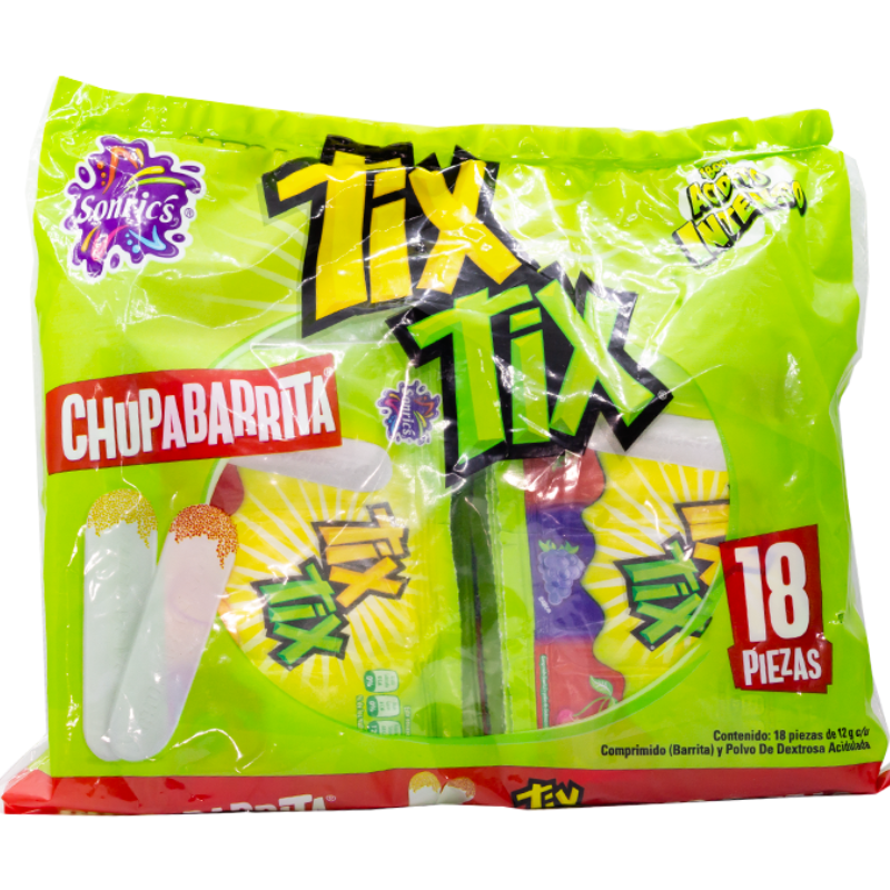 Caramelo Chupabarrita Tixtix 18 piezas