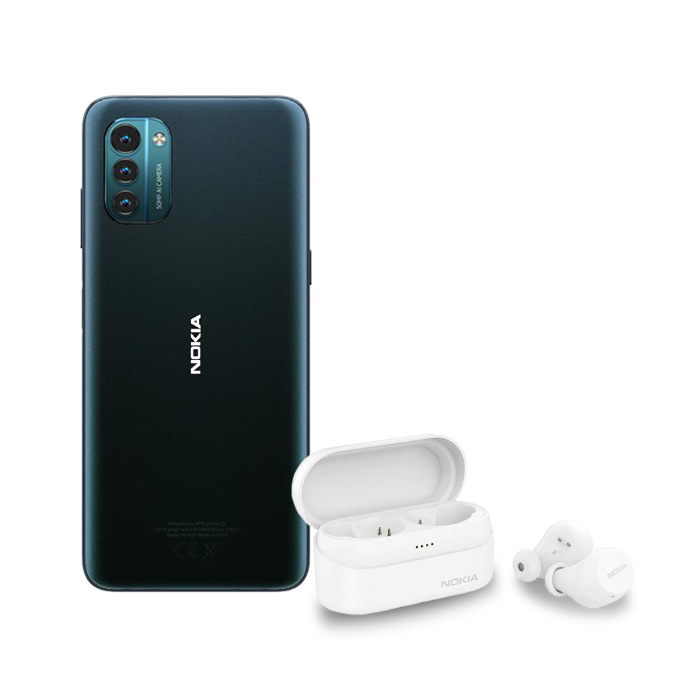 Nokia G21 4/128 GB Azul (Dual SIM) + Audífonos Nokia Power Earbuds Lite ...