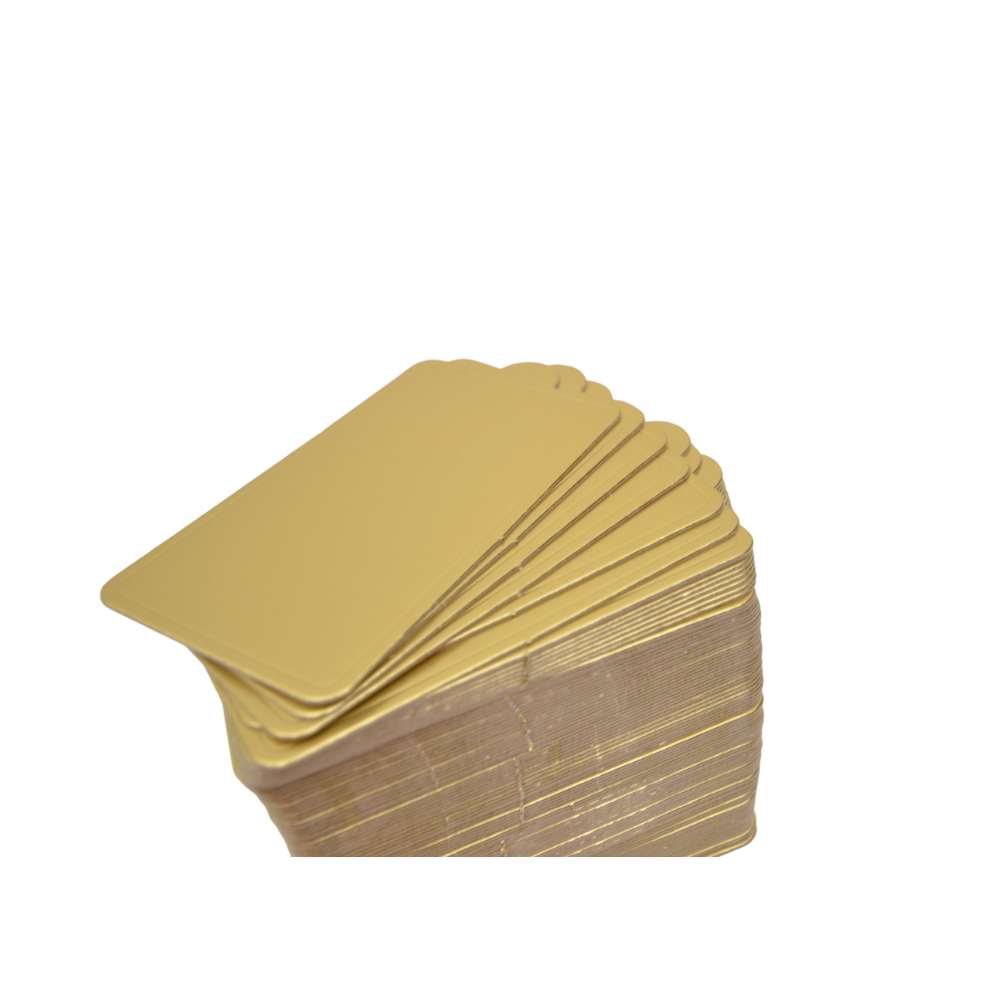 Bases Doradas Para Mini Postre - Rectangular, 100 Piezas 9cm